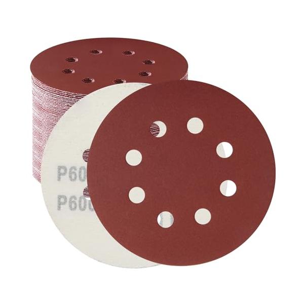 600番 50枚レッド/-/5C8K Red P600 50PCS・Style:600番 50枚・パッケージ個数:1・セット内容50枚 125mm サンダー ペーパー セット 600番 細目、ランダムサンダー ペーパー背面に数字が印刷されて...
