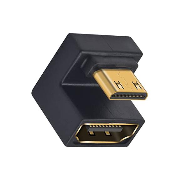 アップアングル1パック。ブラック/-/DUTTek-8K-Mini-HDMI-to-HDMI-U-Adapter・Style:アップアングル1パック。・パッケージ個数:1・U字型ミニHDMI to HDMIアダプター:8K上向きミニHDMI...