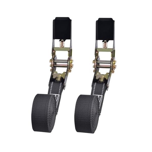 E ブラック/2.5cm × 1m/AZ-OS3376BL・Color:E ブラックSize:2.5cm × 1m・?仕様ベルト：強化したポリエステル；ラチェット金具：鋼材；幅：25mm；数量：1セット（2本）；長さ：1m、2m、3m、5m...