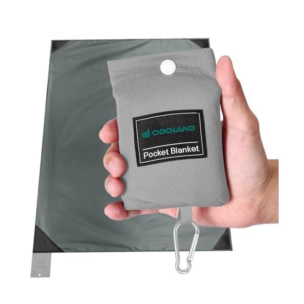 折りたたみグレー/110ｘ160cm（1-2人用）/-・Color:グレーSize:110ｘ160cm（1-2人用）・ポケットサイズ: ブランケットの隅にある一体型収納袋が含まれています。収納サイズ 8ｘ12cm、片手でつかむことができます...