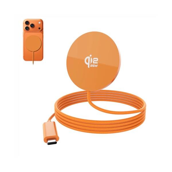 オレンジ/-/APK-WXCC・Color:オレンジ・???????対応 ??????急速充電 新型MagSafe充電器は、Qi2.2規格へとアップグレードし、WPC認証を取得しました。技術面における安全性と効率性は国際基準に適合しており、...