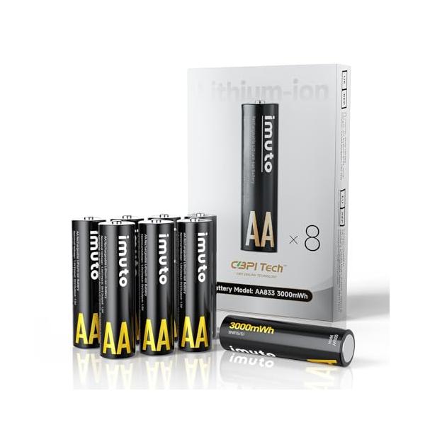 -/４本単三/-・Size:４本単三・単三形リチウム充電電池　4本入り・電池容量：3000mWh・1600回繰り返す・電池電圧：1.5V・ご使用中に充電池に関するご質問がある場合は、お気軽に当社にご連絡ください。初期不良などのトラブルの場合...