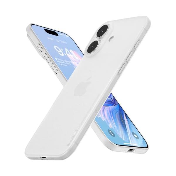 Trans-White/-/iPhone 17・Color:Trans-White・[0.3mm極薄型]持ち運びに便利な0.3mm極薄デザイン、まるで何も付けていない一体感、スマホンの薄さを損なわなくて、美しさを誇示することができます。・[...