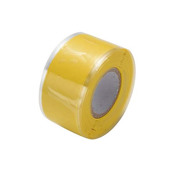 イエロー/3m x 25mm/自己融着テープ・サイズ幅25mm、長さ3m、材質：シリコーンゴム、使用温度範囲:-60〜280度。防水性と強力な接着剤のある自己融着テープです。・多目的緊急または日常のメンテナンスに最適です。 蛇口ノズル給湯器...