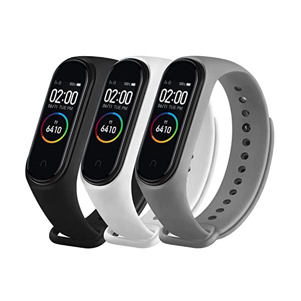 ブラック+グレー+ホワイト/-/-・Color:ブラック+グレー+ホワイト・対応機種Xiaomi Mi Band 3 と Xiaomi Mi Band 4。・優れた素材このXiaomi mi band 4/3バンドは高品質のシリコンで作られ...