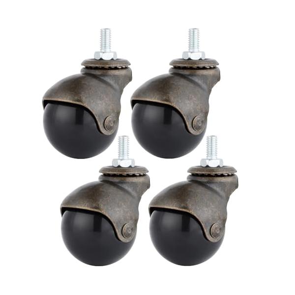 パッケージ個数:1・サイズ直径2インチのボール、ネジ付き360度ロッド、約M8x15 mm。セット内容：4個セット。★耐荷重25kg/1個あたり、4個セットの最大耐荷重は100kgまでになります。・360度回転360°ユニバーサルキャスター...