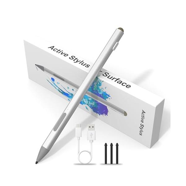 シルバー/-/SP03-SR-la・Color:シルバー・パッケージ個数:1・フル機能のスタイラスペンMicrosoft Surface ペンはドライバーや Bluetooth の設定が不要で、ボタンを押すだけで書き始めることができます。オ...
