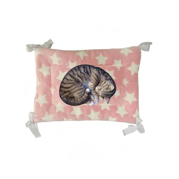 ピンク/50L x 30W x 2.5H cm/ハイイロホシ A・Color:ピンク・固定安定、ネコ用クッションがもうズレなしペットのクッションがいつもズレてイライラしていませんか？ 四隅に取り付ける革新的なデザインで、ケージや椅子にしっか...