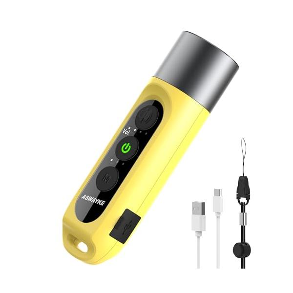イエロー/-/K1・Color:イエロー・「高品質で大音量」：3種類ホイッスル音4級音量−−モード切替ボタンを押して、3つ異なる種類のホイッスル音をできます。最新技術で開発され、16K高デコードチップと厚みのあるアルミニウム合金発音管を搭載...