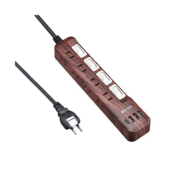 -/5m/-・Size:5m・ウォルナット・木目調木目調のコンセントは使用場所をより優雅にし、生活スタイルを向上させます。・USBタップ電源タップは1個USB-Cポート、3個USB-Aポートと8個AC差込口があります。延長コードが5ｍで、遠...