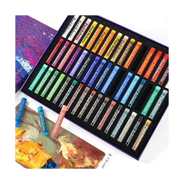 50色・51本セット/51本セット/-・Color:50色・51本セット・??50の鮮やかな色と2つ白のオイルパステル色は鮮やかで絶妙です。油絵の具のように、いろんな色を重ね塗ることができ、独特の質感を示し、絵画、ペイント、または着色に最適...