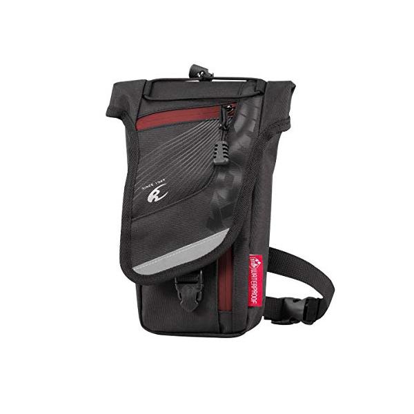 バイクバッグブラック/レッド/Free Size/09-245・Color:ブラック/レッド・パッケージ個数:1・防水仕様のメイン気室と、スマホやカードを取り出しやすいジッパーポケット(非防水)を装備したベルトポーチ。・ショルダーベルトも付...