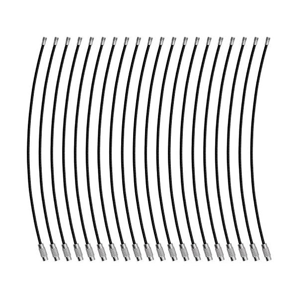 ブラック (16cm 20本)/16cm 20本/W-20xSteelWireRing-16cm-Black-AMZ・Size:16cm 20本Color:ブラック (16cm 20本)・パッケージ個数:1・製品仕様材質：ステンレス鋼＋ナイ...