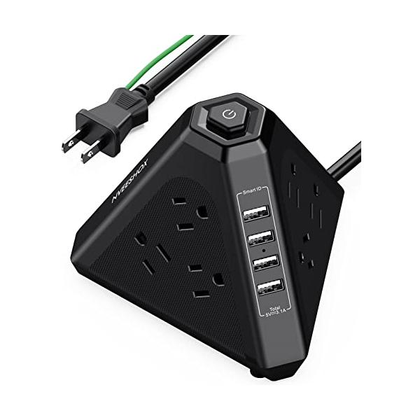 ブラック/2m/TP-VH4U9S・Size:2mColor:ブラック・??9AC口＋4USBポートこの電源タップは一台で13個口に給電できるUSB電源タップです。AC電源口を3方向に分配できる設計なので、コンセント同士の干渉を防ぎ、すっき...