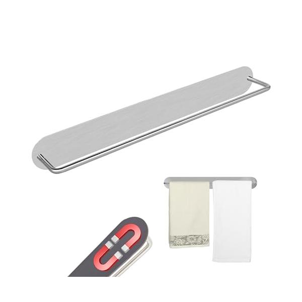 シルバー/40cm-マグネット-銀/-・Size:40cm-マグネット-銀・マグネットの吸引面積が広くて荷重が最大で4kgまで受けます。・このファッションで便利なタオル掛けは完全にステンレス製で、表面線引き処理もされてシンプルで上品です。さ...