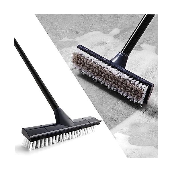 モダンブルー/幅25cm*長47cm-127cm/MM-30-BLACK・Color:ブルー・パッケージ個数:1・いいデザインのデッキブラシ耐久性MAX：ブラシや本体（棒）が折れにくくなった。高品質の鉄ポールとPP素材のブラシヘッドで構成さ...