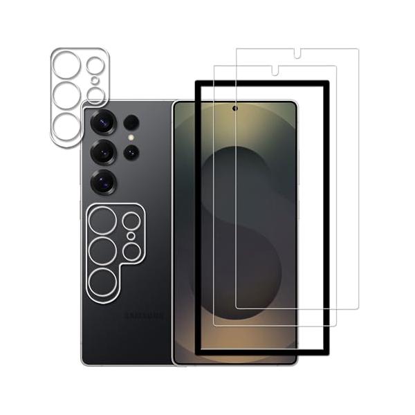 透明/Galaxy S25 Ultra 22D/-・Size:Galaxy S25 Ultra 22D・対応機種-2+2枚入りGalaxy S25 Ultra SC-52F SCG32 用 ガラスフィルム（２枚入り）＋カメラフィルム（2枚入...