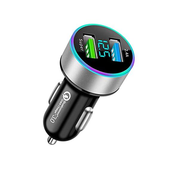 シルバー/-/シガーソケット usb・?2台同時に充電 QC3.0+2.4Aデュアルポート36w。車の充電器は、Superの速度充電し、0?70％を30分間で充電できます。?可以同?全速充??部手机。ご注意：iPhoneにSuper 急速充...