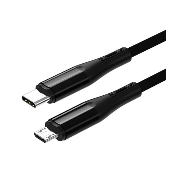 パッケージ内容Type C Micro USB ケーブル 0.5M*1本。・高速性デバイスが満たされパワーとデータ転送の終了を最短時間で行うため、最大電流は3Aに達し、転送速度は最大480M/bpsまでです。・高耐久性編組シールド、10 0...