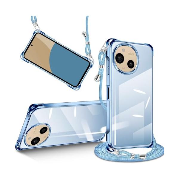 ブルー/AQUOS sense9/sense10/-・Size:AQUOS sense9/sense10Color:ブルー・対応機種本機によって精密に設計に基づいて、細かいところにもちょうどよく、穴位置も正しく、すべてのスピーカー、ポート、...