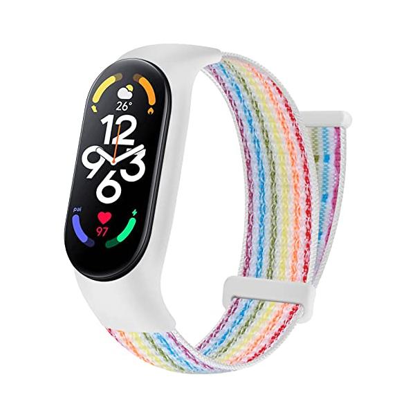 Rainbow/-/RMN002・Color:Rainbow・対応機種: Mi Band バンド ナイロン対応機種 Xiaomi Mi Band 7   Xiao Mi Band 6  Xiaomi Mi Band 5   Xiaomi M...