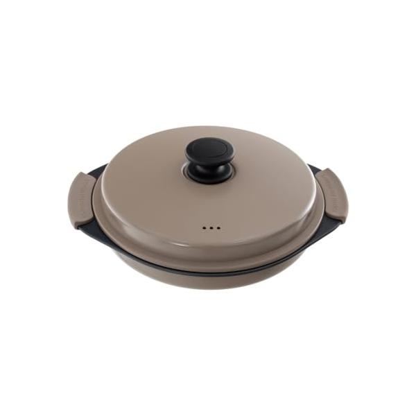 サークルブラウン/-/DRC-CBR・Color:ブラウンStyle:サークル・パッケージ個数:1・サイズ外形：約26×22×9cm(ふた含む) 内形：約20.8×20.8×3cm・実容量約0.8L・材質スチール、シリコーン樹脂・表面加工ア...