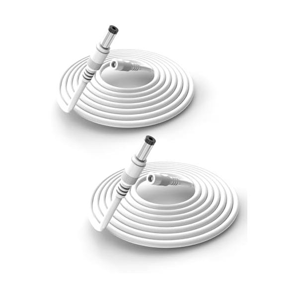 White/1m*2/DC Kabel 2PACK・Size:1m*2Color:White・規格防犯カメラなどの機器に向けて耐寒性に優れた柔らかい電線を使用した延長ケーブルです。 ?長さ:1m ?DCプラグ：外径5.5mm*内径2.1mm...