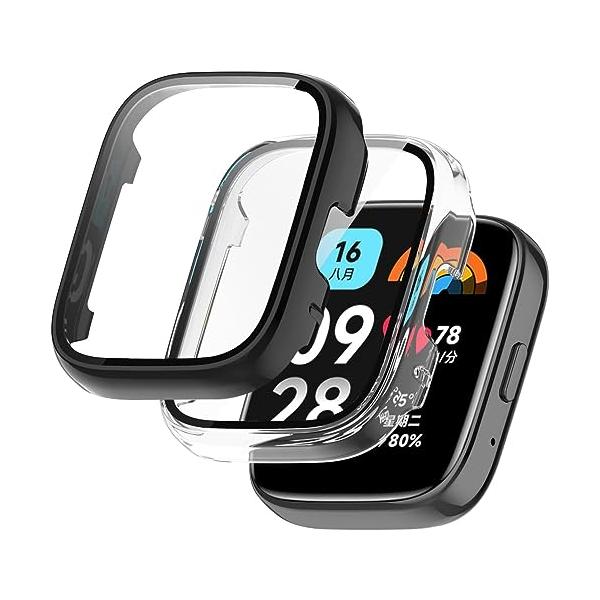 ブラック+クリア/Redmi Watch 3 Active 対応/-・対応機種 Xiaomi Redmi Watch 3 Active 専用PCケース。・高級感が溢れるデザイン＆装着が簡単 Xiaomi Redmi Watch 3 Acti...