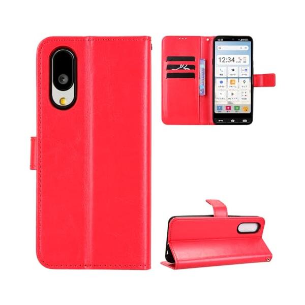 レッド/BASIO active3(レッド)/-・Size:BASIO active3(レッド)・対応機種For BASIO active3 用のケース 手帳型 レトロの 財布型 カバー。・スタンド機能＆収納機能横置きスタンド機能が付いて、...