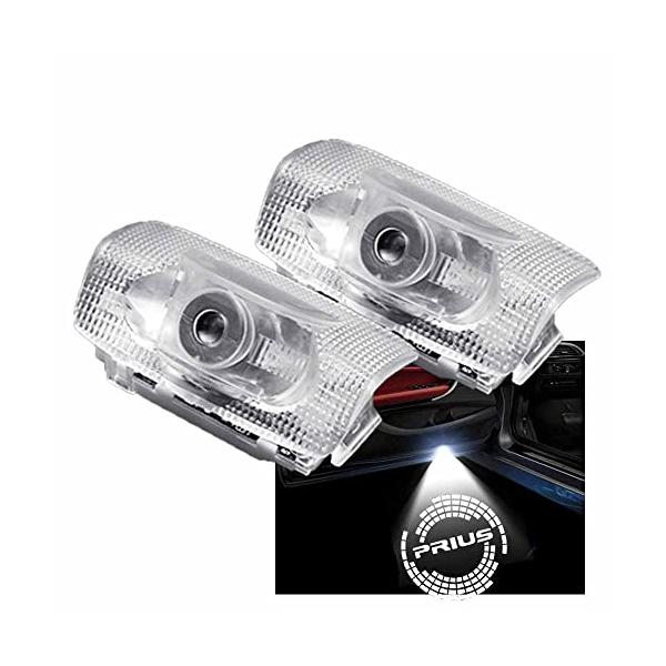 Prius 02 white/-/-・Color:Prius 02 white・『適合車種』：Prius プリウス30系 50系プリウスα zvw30 nz511系 zvw51 40系60系80系・『用途』：投影ロゴ、ドアを開けると、ウェル...