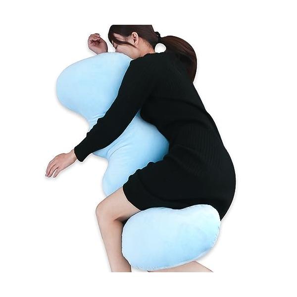 ブルー/100/-・Size:100Color:ブルー・雲型デザインのクラウド抱き枕 かわいい雲型デザインの抱き枕。ふんわりとした見た目とやさしい抱き心地で、ソファやベッドでのくつろぎ時間やお昼寝クッションとしても活躍します。インテリアクッ...