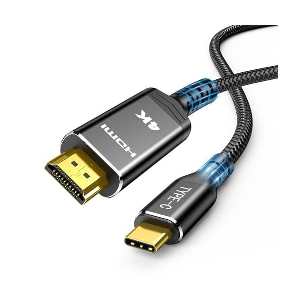 ブラック/1.8m/-・Size:1.8mColor:ブラック・パッケージ個数:1・高解像度のhdmi type-cケーブルHighwings USB C to HDMI ケーブルは最大約4K@60Hz(3840 x 2160)の解像度をサ...