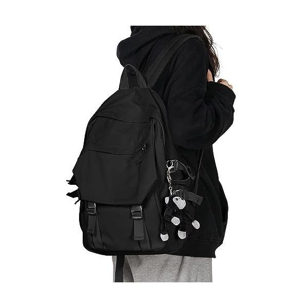 リュックブラック/45cm x 35cm x 12cm/-・Color:ブラック・SEAFEW軽量スクールバッグこのスクールバッグは、耐水性のある耐久性のあるポリエステル製で、通気性と熱放散性に優れ、パッド入りのショルダーストラップが2つ付...