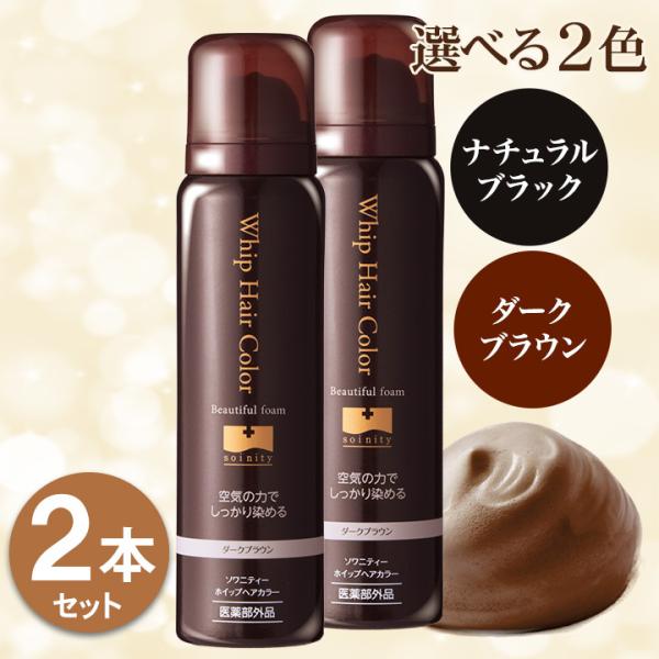 【発売日：2021年04月27日】白髪染め 泡カラー ソワニティー ホイップへアカラー 80g お得な２本セット選べる２カラー[ナチュラルブラック/ダークブラウン]内容量：1本/80g全成分：商品画像内をご確認くださいませご使用上の注意：医...
