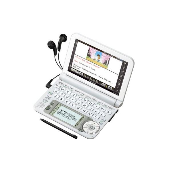 (中古品)シャープ 電子辞書 Brain (ブレーン) PW-G4000 ホワイト PW-G4000-W 中学生 110コンテンツ 100動画 カラ-液晶 Wタッチ画面 Power Body 5.6型タッチパネル【メーカー名】シャープ(SH...