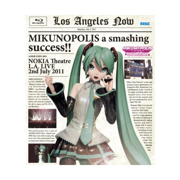 (中古品)MIKUNOPOLIS in LOS ANGELES  はじめまして、初音ミクです  [Blu-ray]【メーカー名】SEGA Corporation(VC)(D)【メーカー型番】【ブランド名】セガ【商品説明】MIKUNOPOLI...