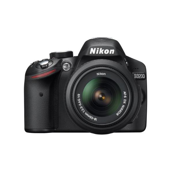 (中古品)Nikon デジタル一眼レフカメラ D3200 レンズキット AF-S DX NIKKOR 18-55mm f/3.5-5.6G VR付属 ブラック D3200LKBK【メーカー名】Nikon【メーカー型番】D3200BKLK【ブ...