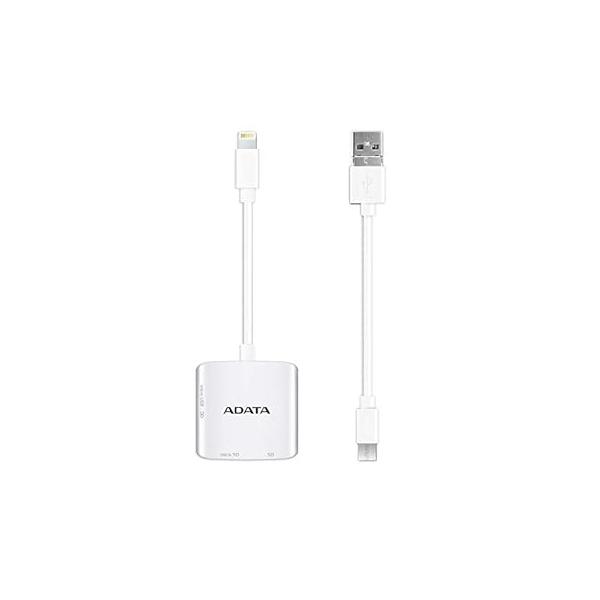 (中古品)ADATA 3WAY Lightning カードリーダー iOS Android Windows SD,microSD両対応 ALRAI910CWH【メーカー名】エイデータ(Adata)【メーカー型番】【ブランド名】エイデータ(A...