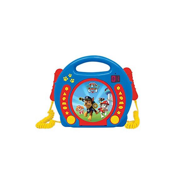 (中古品)Lexibook Paw Patrol La Pat'Patrouille Chase Lecteur CD avec 2 microphones, Fonction de programmation, Prise ?couteu...