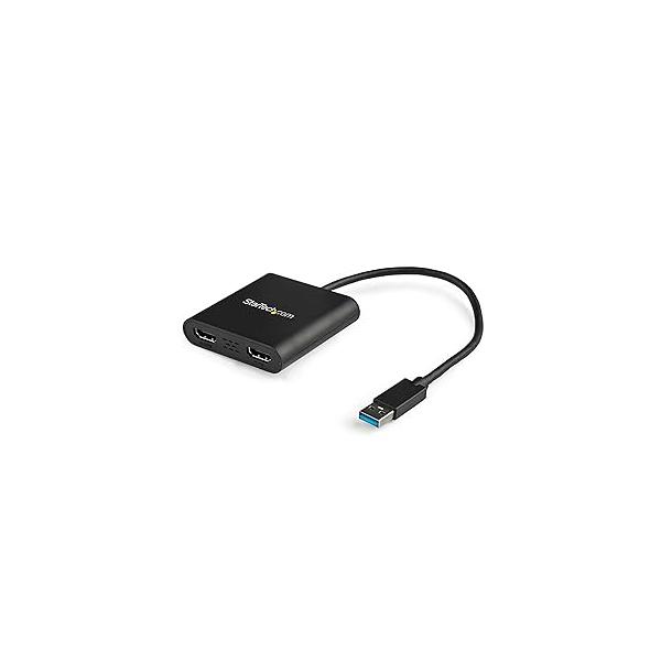 (中古品)StarTech.com USB 3.0 - HDMI変換アダプター/2画面/4K30Hz+1080p/Windowsのみ macOS ChromeOS Linux非対応 USB32HD2【メーカー名】スターテック(StarTec...