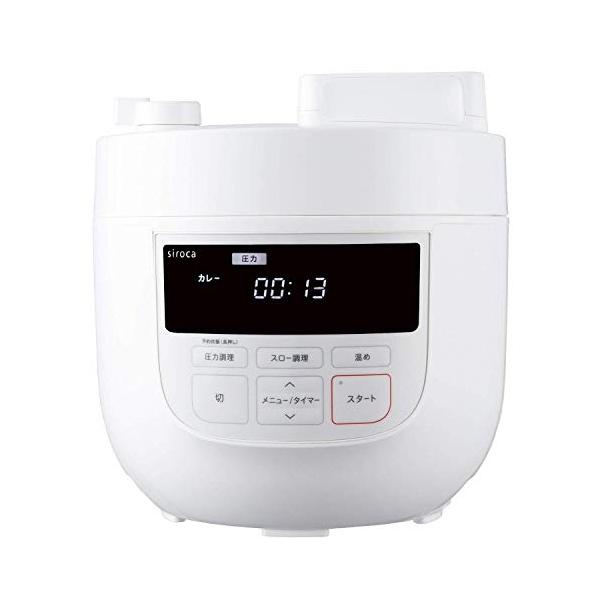 (中古品)シロカ 電気圧力鍋 SP-4D151 ホワイト ［大容量4Lモデル/高圧力90Kpa/1台6役（圧力・無水・蒸し・炊飯・スロー調理・温め直し）]【メーカー名】シロカ【メーカー型番】SP-4D151-WH【ブランド名】siroca(...