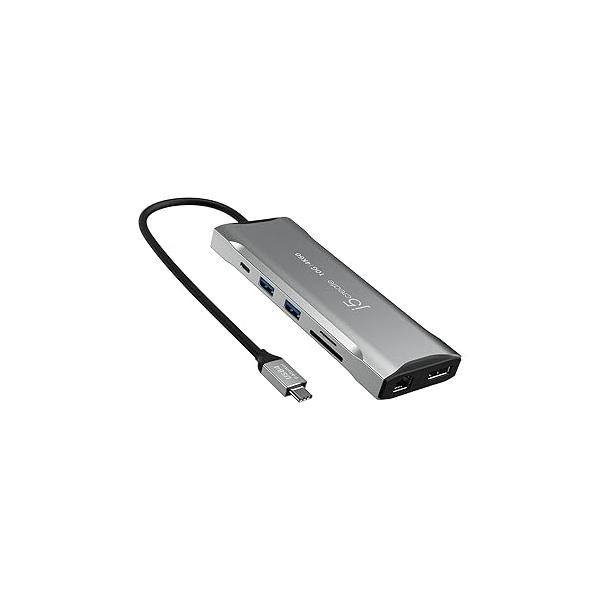 (中古品)j5create USB-C 11in1 トリプルディスプレイ ドッキングステーション PD100W【 USB-A3.2 Gen2x2 / USB-C, USB-C PD100W(データ転送両対応), 4K60 HDMIx2, 4...