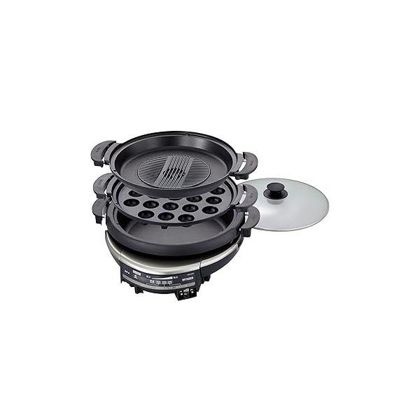 (中古品)タイガー魔法瓶(TIGER) グリル鍋 深鍋 たこ焼き 焼肉 プレート3枚タイプ ガラス蓋付き 5.0L メタリックブラウン CQD-B301TH【メーカー名】タイガー魔法瓶(TIGER)【メーカー型番】CQD-B301TH【ブラ...