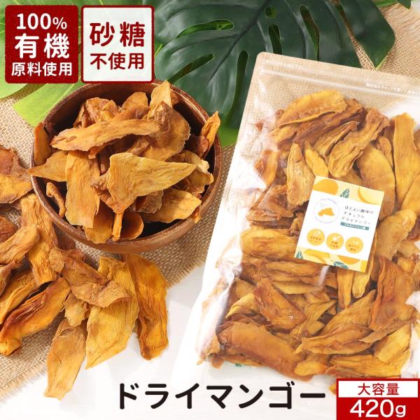 【商品名】大容量420g ほどよい酸味のナチュラルドライマンゴー【名称】ドライフルーツ【原材料】マンゴー（ブルキナファソ産）【内容量】420g【保存方法】直射日光、高温多湿を避けて保存してください。【賞味期限】別途商品ラベルに記載【製造者】...