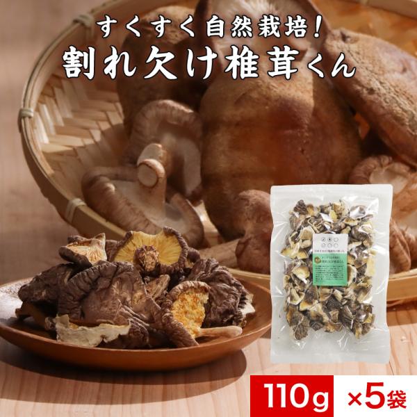 【商品名】すくすく自然栽培！割れ欠け椎茸くん【名称】乾しいたけ【原材料名】しいたけ（原木）（国産）【内容量】110g×5袋【戻し方】干し椎茸は冷水でゆっくり戻すと自然の甘みが強くなります。1.流水で軽く洗い、ほこりや汚れを落とします。2.か...