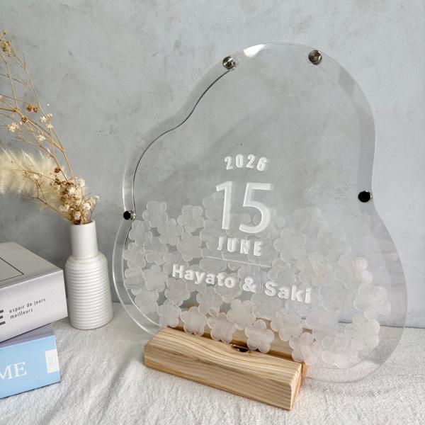 □ 商品 □ゲストと一緒に完成させる、世界にひとつの結婚証明書。チップに想いを込めて、結婚式の時間そのものをかたちに残せるウェディングドロップスです。透明アクリルのやさしい存在感が、ウェルカムスペースを特別な空間に演出します。□ サイズ □...