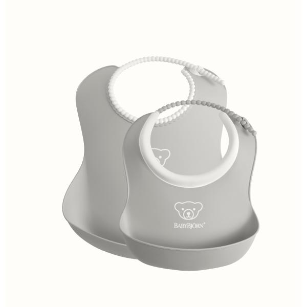 ベビービョルン フィーディングスタイセット グレー ベビースタイ ミニスタイ よだれかけ ビブ スタイ BabyBjornベビービョルンの人気のベビースタイとミニスタイがセットになって登場！ベビービョルンのベビースタイは人間工学に配慮してデ...