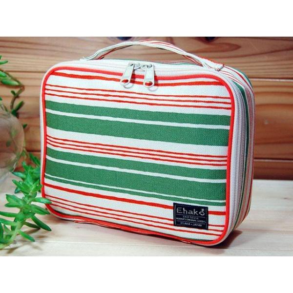 Ehako(エハコ) おむつポーチ グリーンボーダー Pナチュラルリビングはあすつくに対応しています。●翌日お届け　平日15時・日祝14時までのご注文は翌日お届け　(対象地域：甲信越 北陸 関東 東海 関西 中国 四国 九州)●土日祝も当日...