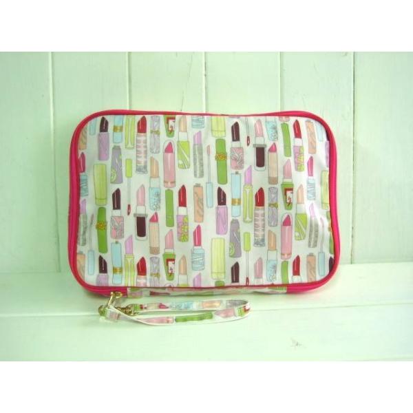 Ehako(エハコ) おむつポーチ ホワイトリップス薄型(ビニールコーティング)ナチュラルリビングはあすつくに対応しています。●翌日お届け　平日15時・日祝14時までのご注文は翌日お届け　(対象地域：甲信越 北陸 関東 東海 関西 中国 四...