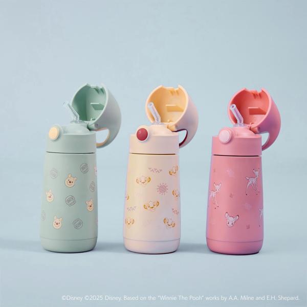 ■ ステンレスボトル 350ml　■350mlの子供用水筒。3層断熱のステンレス製ボトルで、冷たいものは最長8時間、あたたかいものは最長6時間、温度を保ちます。お出かけにも便利な保冷保温が可能なドリンクボトルです。持ち運びに便利なキャリーハ...